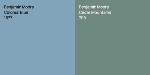 Benjamin Moore Colonial Blue vs. Benjamin Moore Colonial Blue comparison