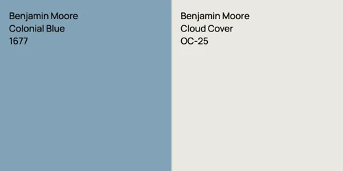 Benjamin Moore Colonial Blue vs. Benjamin Moore Old Blue Jeans comparison