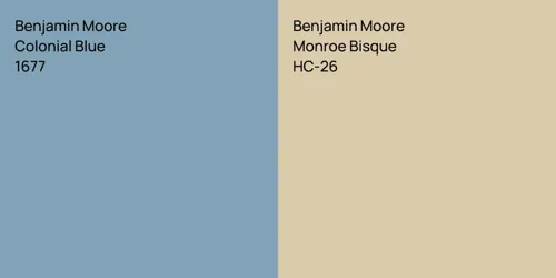Benjamin Moore Colonial Blue vs. Benjamin Moore Colonial Blue comparison