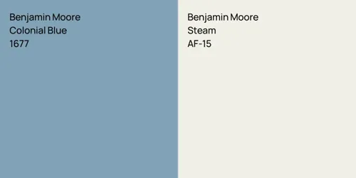 Benjamin Moore Colonial Blue vs. Benjamin Moore Colonial Blue comparison