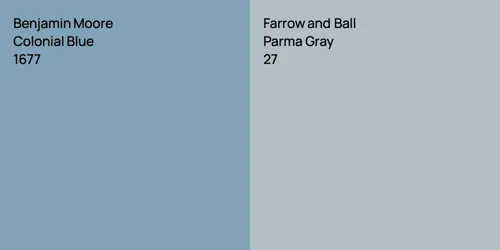 Benjamin Moore Colonial Blue vs. Benjamin Moore Colonial Blue comparison