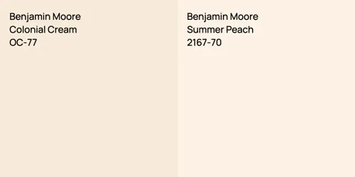 Benjamin Moore Colonial Cream vs. Benjamin Moore Vanilla Ice Cream ...
