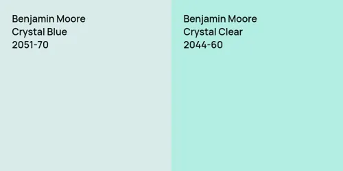 Benjamin Moore Crystal Blue vs. Benjamin Moore Ocean Spray comparison