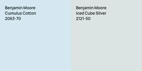Benjamin Moore Cumulus Cotton vs. Benjamin Moore White Heaven comparison