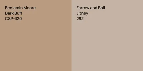Benjamin Moore Dark Buff vs. Benjamin Moore Interlude comparison