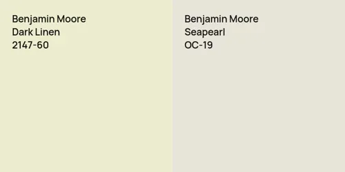 Benjamin Moore Dark Linen vs. Benjamin Moore Sea Salt comparison