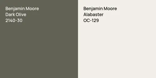 Benjamin Moore Dark Olive vs. Benjamin Moore Hidden Falls comparison