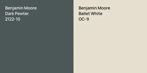 Compare Benjamin Moore Dark Pewter with other colors