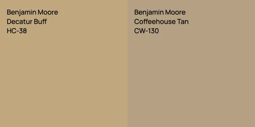 Benjamin Moore Decatur Buff vs. Benjamin Moore Putnam Ivory comparison