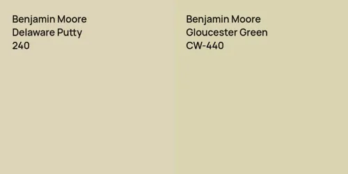 Benjamin Moore Delaware Putty vs. Benjamin Moore Titanium comparison