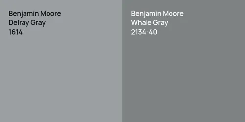 Benjamin Moore Delray Gray vs. Benjamin Moore Rock Gray comparison