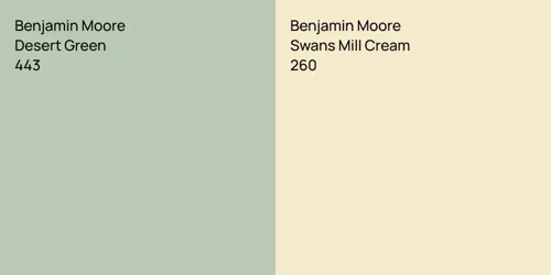 Benjamin Moore Desert Green vs. Benjamin Moore Desert Green comparison
