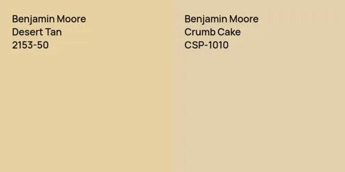 Benjamin Moore Desert Tan vs. Benjamin Moore Manchester Tan comparison