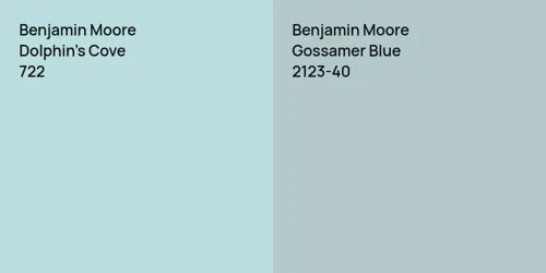 Benjamin Moore Dolphin's Cove vs. Benjamin Moore Blue Lake comparison