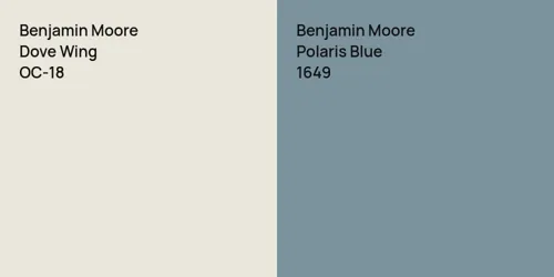Benjamin Moore Dove Wing vs. Benjamin Moore White comparison