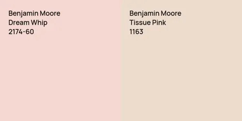 Benjamin Moore Dream Whip vs. Benjamin Moore Old Country comparison