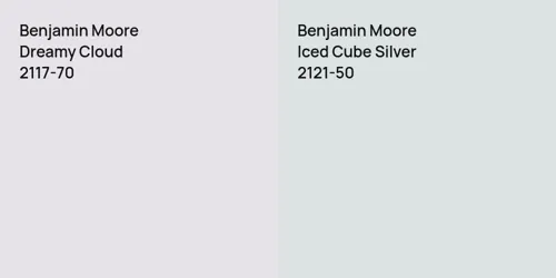 Benjamin Moore Dreamy Cloud vs. Benjamin Moore Cloud Cover comparison