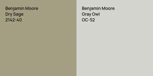 Benjamin Moore Dry Sage vs. Benjamin Moore Dry Sage comparison
