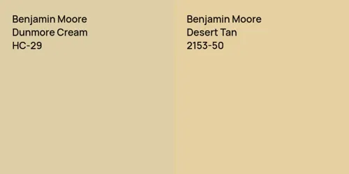 Benjamin Moore Dunmore Cream vs. Benjamin Moore Timid White comparison