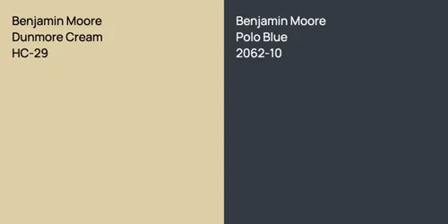 Benjamin Moore Dunmore Cream vs. Benjamin Moore Raleigh Peach comparison