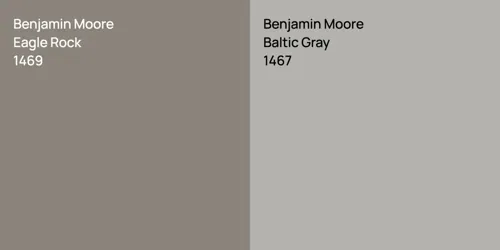 Benjamin Moore Eagle Rock vs. Benjamin Moore Pigeon Gray comparison