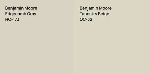 Benjamin Moore Edgecomb Gray vs. Benjamin Moore Gray Mist comparison