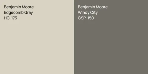 Compare Benjamin Moore Edgecomb Gray with other colors