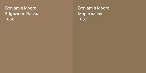 Benjamin Moore Edgewood Rocks vs. Benjamin Moore Chantilly Lace comparison
