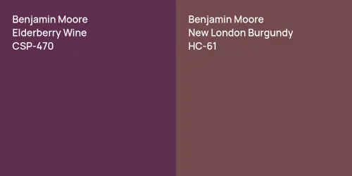 Benjamin Moore Elderberry Wine vs. Benjamin Moore Tarrytown Green ...