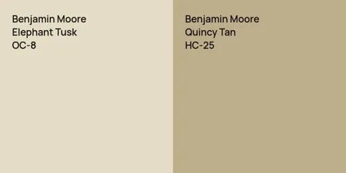 Benjamin Moore Elephant Tusk vs. Benjamin Moore Randolph Bisque comparison