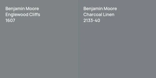 Benjamin Moore Englewood Cliffs vs. Benjamin Moore Wolf Gray comparison