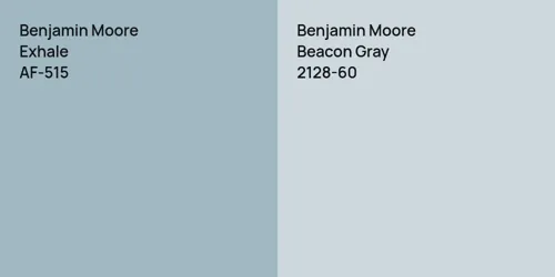 Benjamin Moore Exhale vs. Benjamin Moore Weimaraner comparison