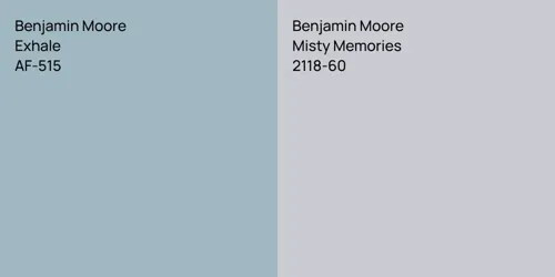 Benjamin Moore Exhale vs. Benjamin Moore Tea Room comparison