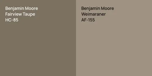Benjamin Moore Fairview Taupe vs. Benjamin Moore Fairview Taupe comparison