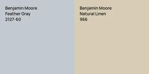 Benjamin Moore Feather Gray vs. Benjamin Moore Eclipse comparison