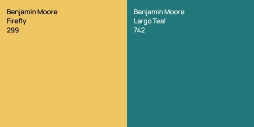 Benjamin Moore Firefly vs. Benjamin Moore Simply White comparison