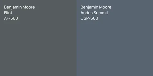 Benjamin Moore Flint vs. Benjamin Moore Azores comparison