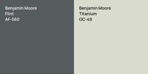 Benjamin Moore Flint vs. Benjamin Moore Yin Yang comparison