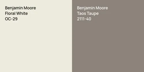 Benjamin Moore Floral White vs. Benjamin Moore Capitol White comparison