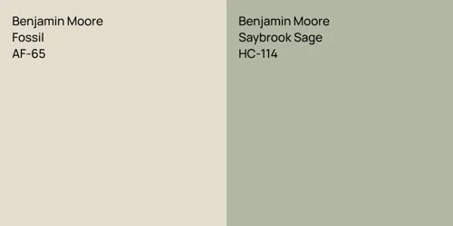 Compare Benjamin Moore Fossil with other colors