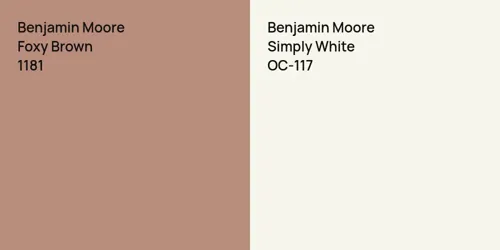 Benjamin Moore Foxy Brown vs. Benjamin Moore Caliente comparison