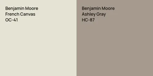 Benjamin Moore French Canvas vs. Benjamin Moore Almond Bisque comparison