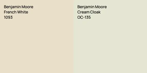 Benjamin Moore French White vs. Benjamin Moore Brilliant White comparison
