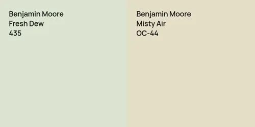 Benjamin Moore Fresh Dew vs. Benjamin Moore Barren Plain comparison