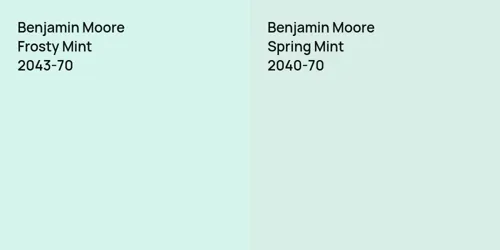Benjamin Moore Frosty Mint vs. Benjamin Moore Light Mint comparison