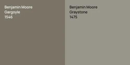 Benjamin Moore Gargoyle vs. Benjamin Moore Sage Mountain comparison
