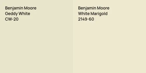 Benjamin Moore Geddy White vs. Benjamin Moore Capitol White comparison