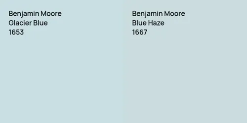 Benjamin Moore Glacier Blue vs. Benjamin Moore Icy Blue comparison