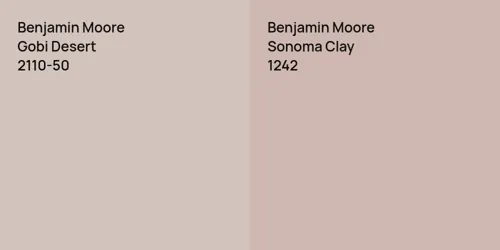 Benjamin Moore Gobi Desert vs. Benjamin Moore Wisp of Mauve comparison