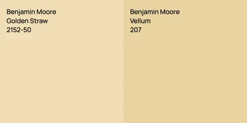 Compare Benjamin Moore Golden Straw with other colors